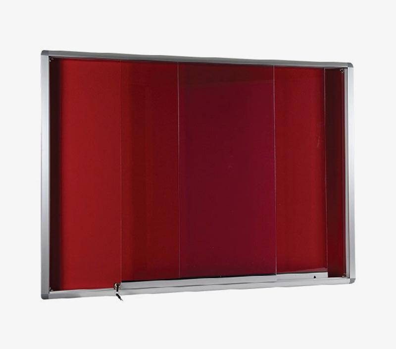 Sliding Glass Notice Board – Aluminium Frame - IDEES Office System